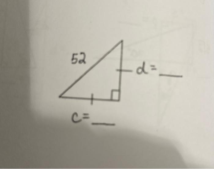 Solved Could You Please Help Me Find The Missing Sides Using Chegg