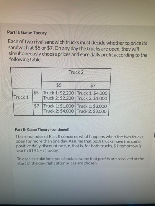 Solved Part II: Game Theory (continued) In the infinitely | Chegg.com