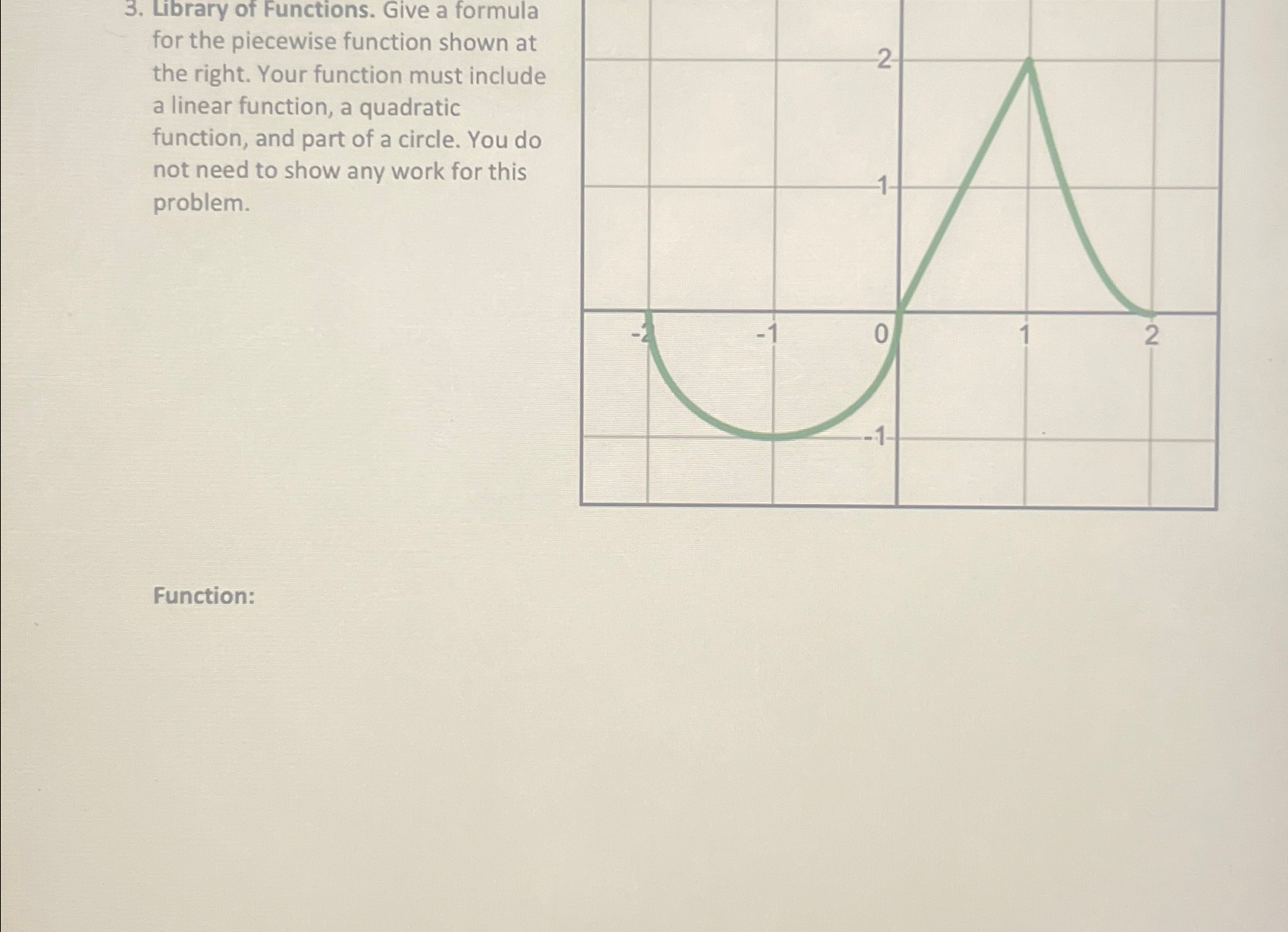Solved Library of Functions. Give a formula for the | Chegg.com