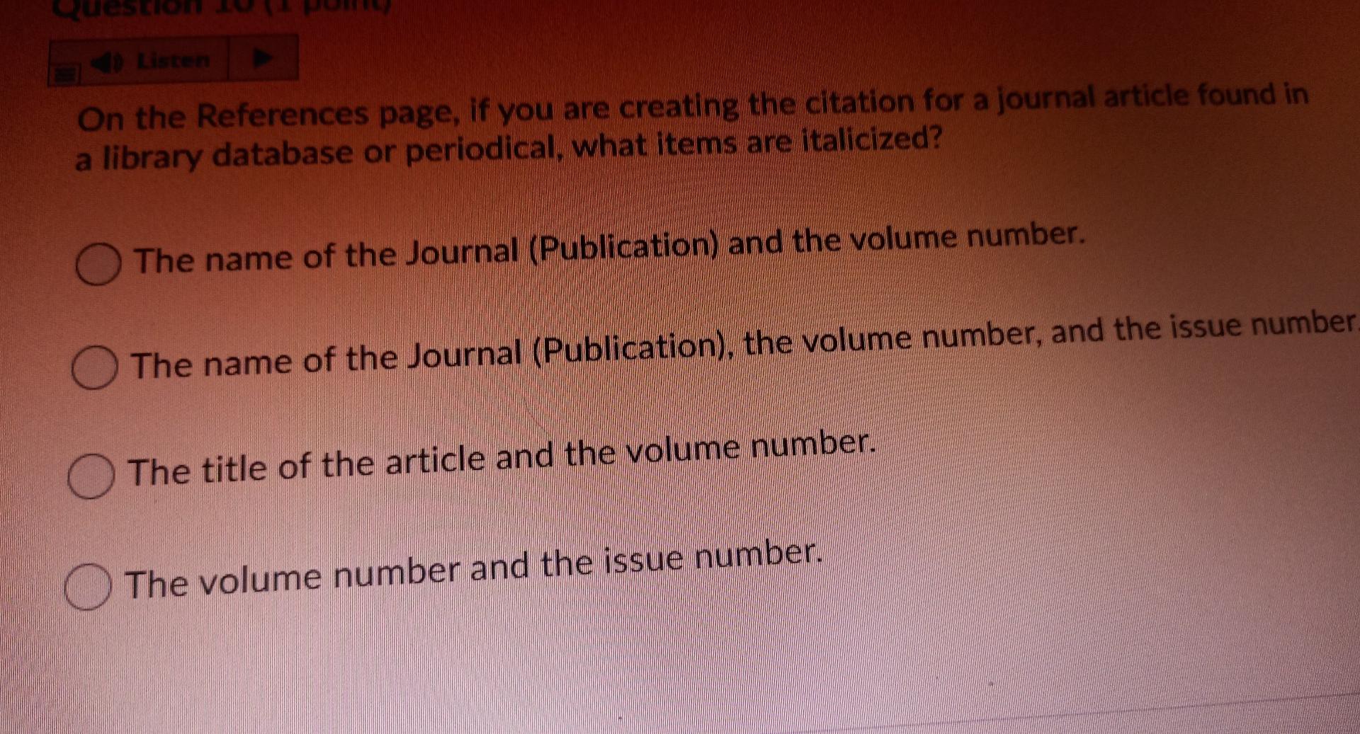 Solved On the References page, if you are creating the | Chegg.com