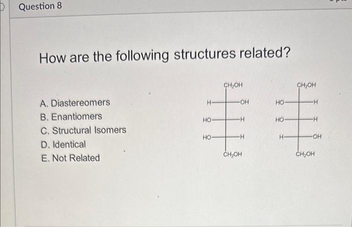 Solved How are the following structures related? A. | Chegg.com