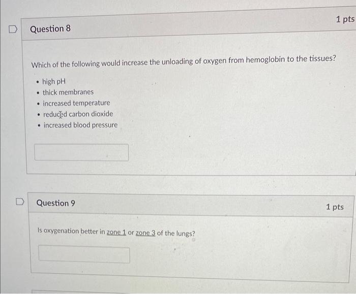 Solved Which of the following would increase the unloading | Chegg.com
