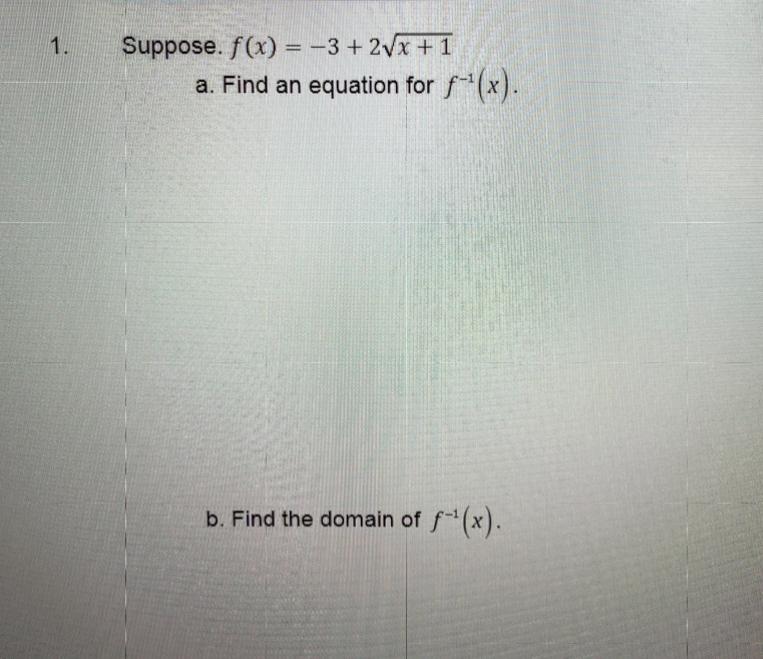 Solved Suppose. f(x)=-3+2x+1 a. ﻿Find an equation for | Chegg.com