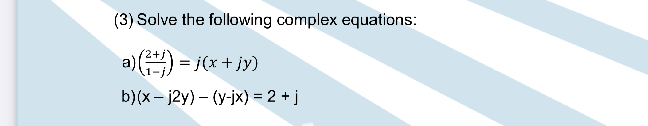 (3) ﻿Solve the following complex | Chegg.com