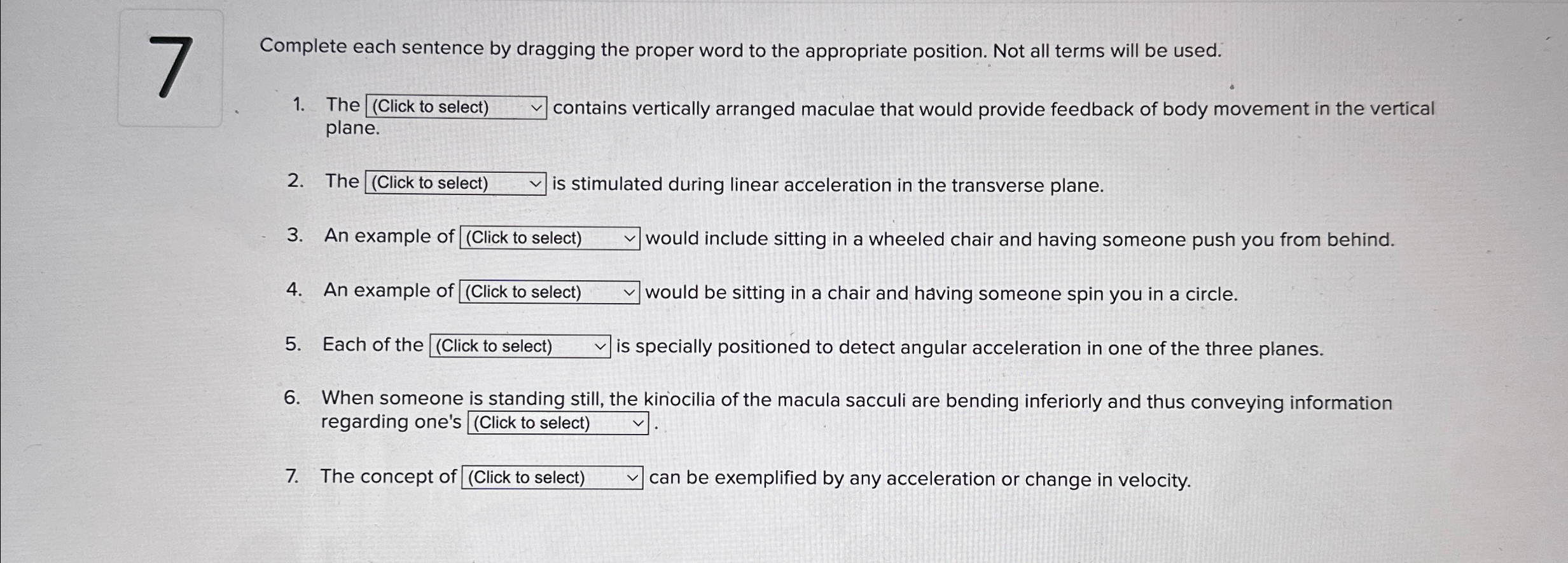Solved Complete each sentence by dragging the proper word to | Chegg.com