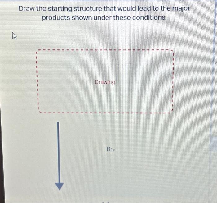 Solved Draw the starting structure that would lead to the | Chegg.com