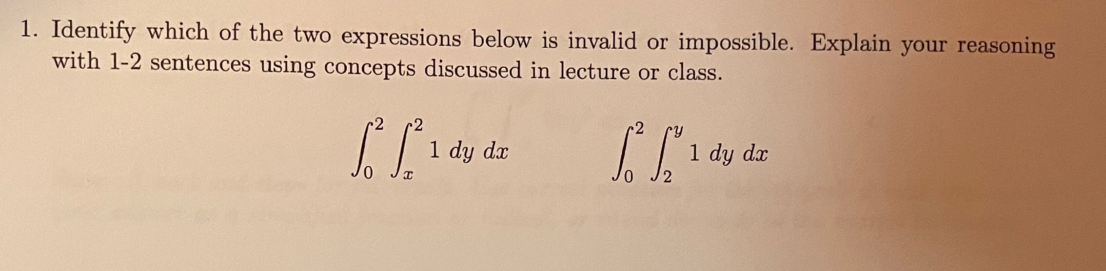 Solved Identify Which Of The Two Expressions Below Is