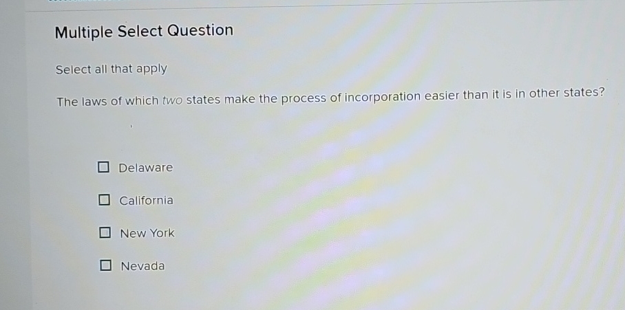 Solved Multiple Select QuestionSelect all that applyThe laws | Chegg.com