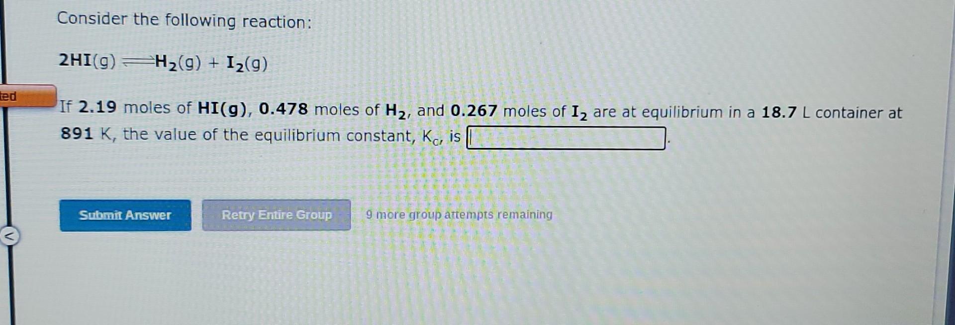 Solved Consider the following reaction: PCI5(9) =PCI3(9) + | Chegg.com