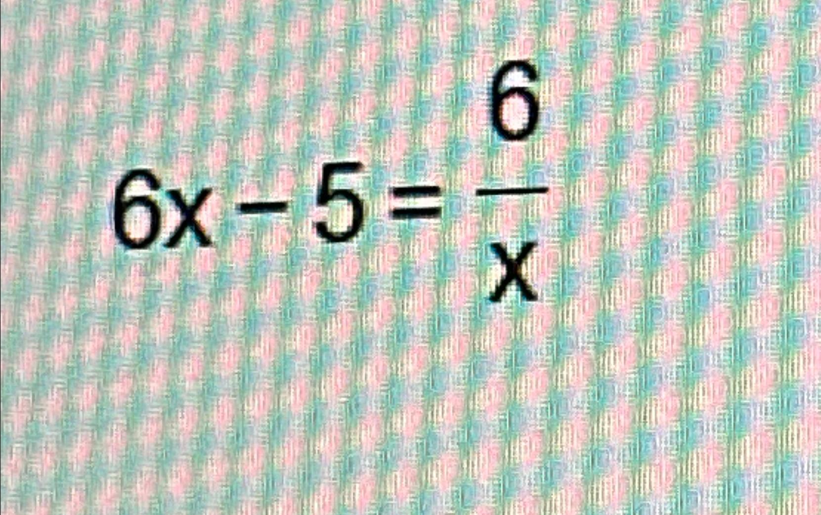Solved 6x-5=6x | Chegg.com