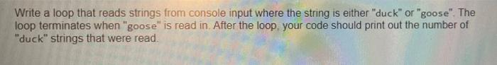 Solved Write A Loop That Reads Strings From Console Input