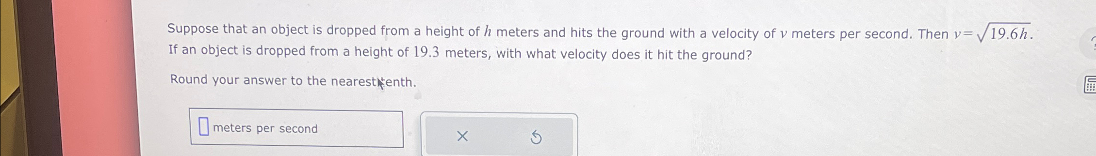 Solved Suppose that an object is dropped from a height of h | Chegg.com