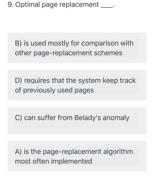 Solved 7. Given the reference string of page accesses: | Chegg.com