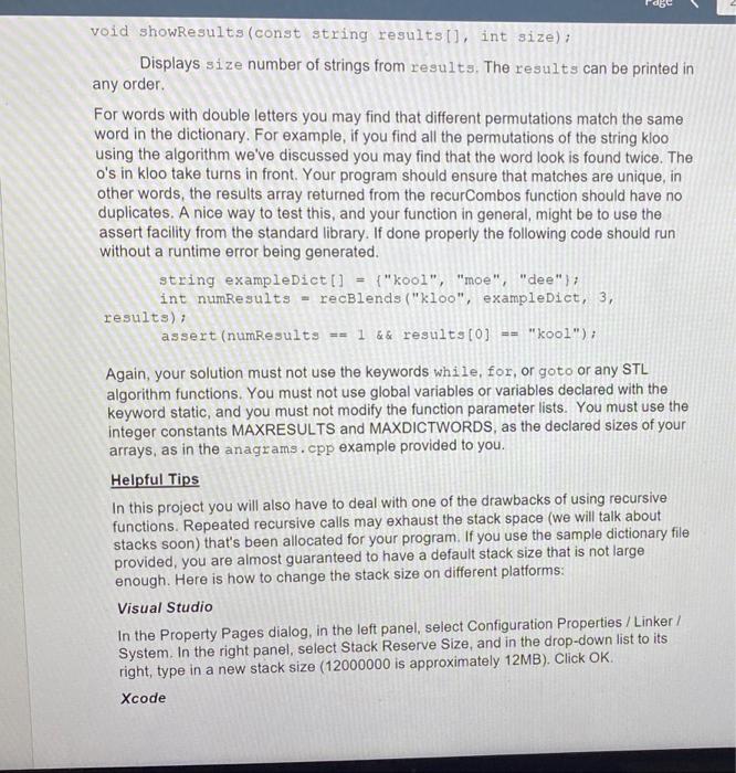 Solved Please Write With C Recursion Assignment We Can T