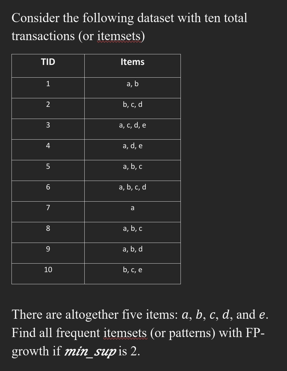 Solved Consider the following dataset with ten total | Chegg.com