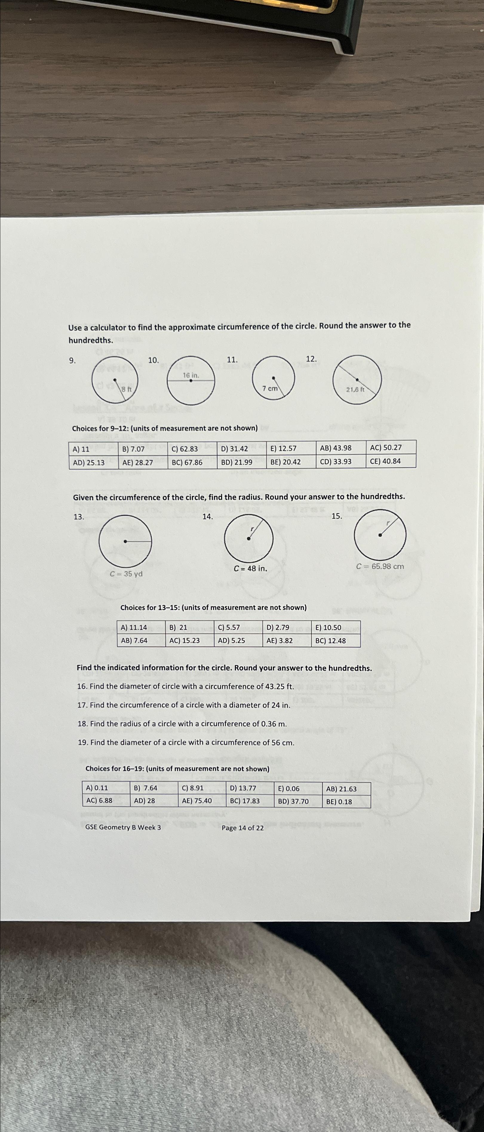 Solved Need answers 9-19? | Chegg.com