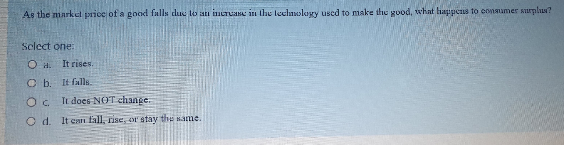 Solved As the market price of a good falls due to an | Chegg.com