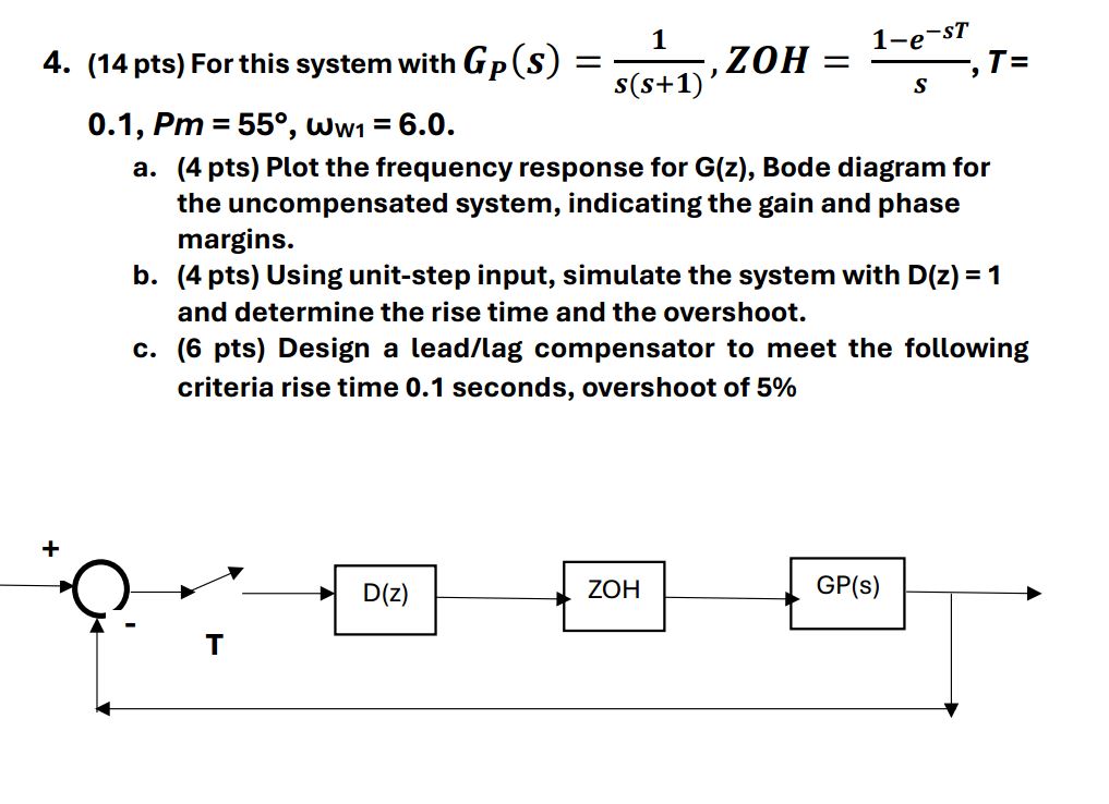 Solved (14 ﻿pts) ﻿For this system with | Chegg.com