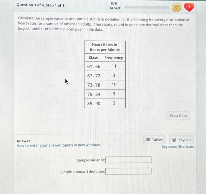 Solved Calculate the sample variance and sample standard | Chegg.com