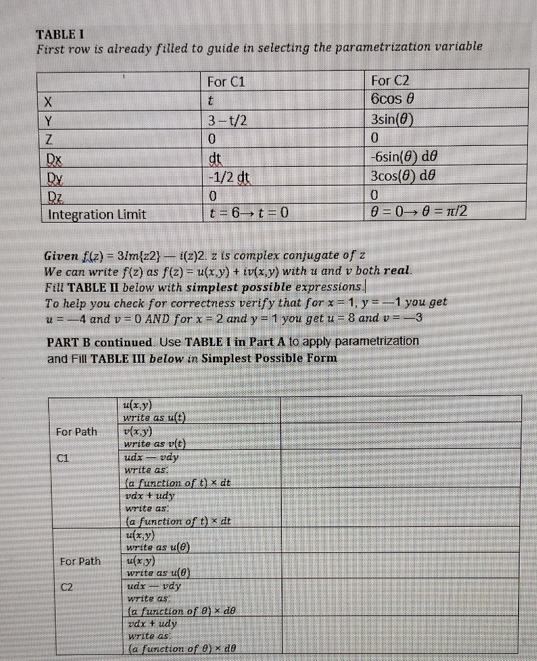 Solved TABLE 1First row is already filled to guide in | Chegg.com