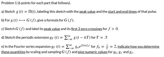 Solved Problem 1 (6 points for each part that follows). a) | Chegg.com