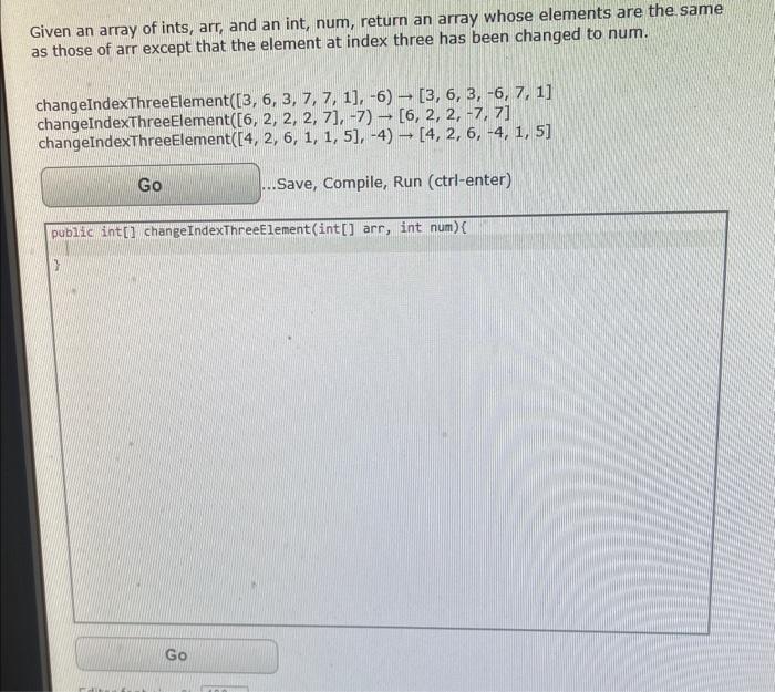 Solved Given an int, num, return an array of length three | Chegg.com