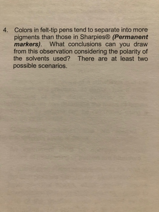 Solved: Experiment 1: Paper Chromatography Purpose Identif... | Chegg.com