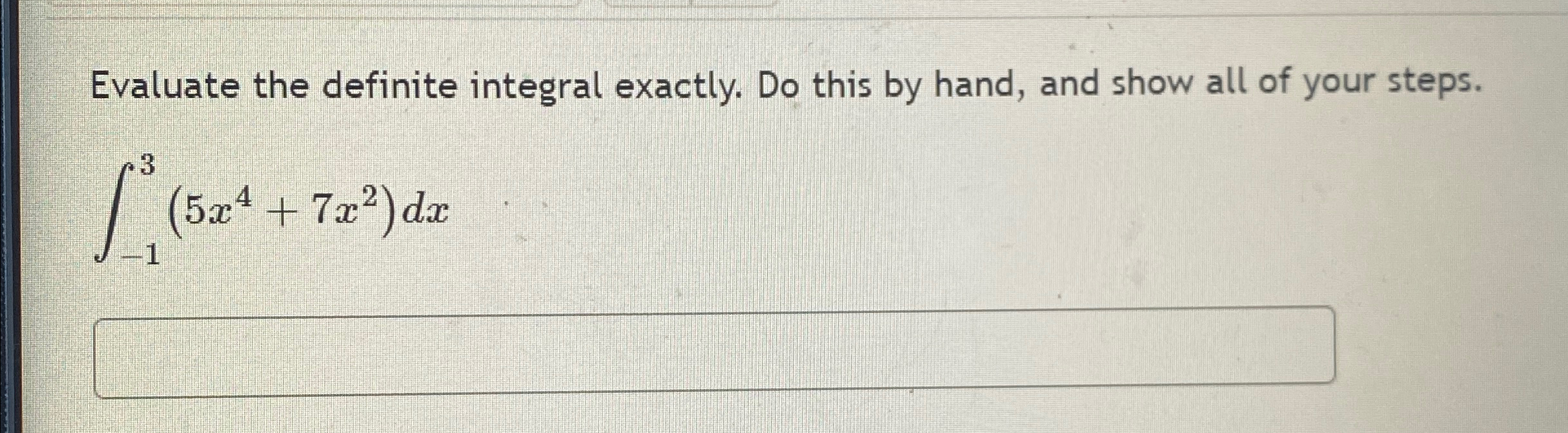 Solved Evaluate the definite integral exactly. Do this by | Chegg.com