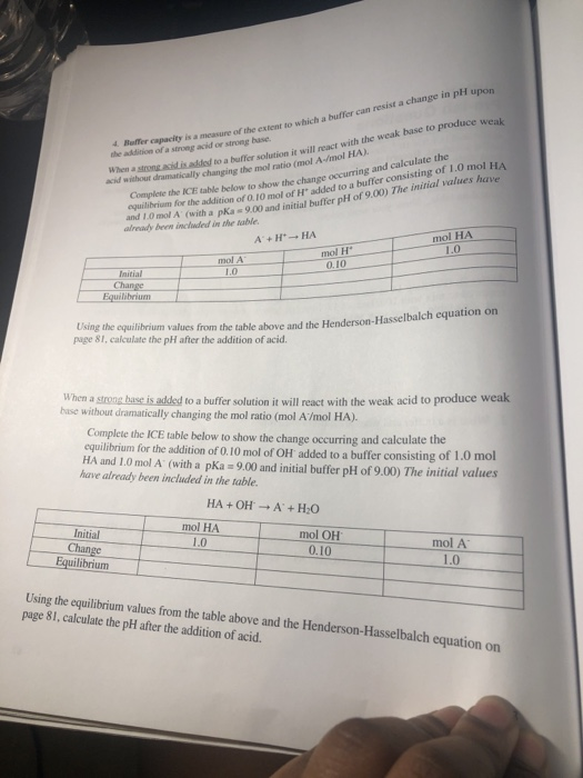 Solved Buffers pre-lab Questions c see the | Chegg.com