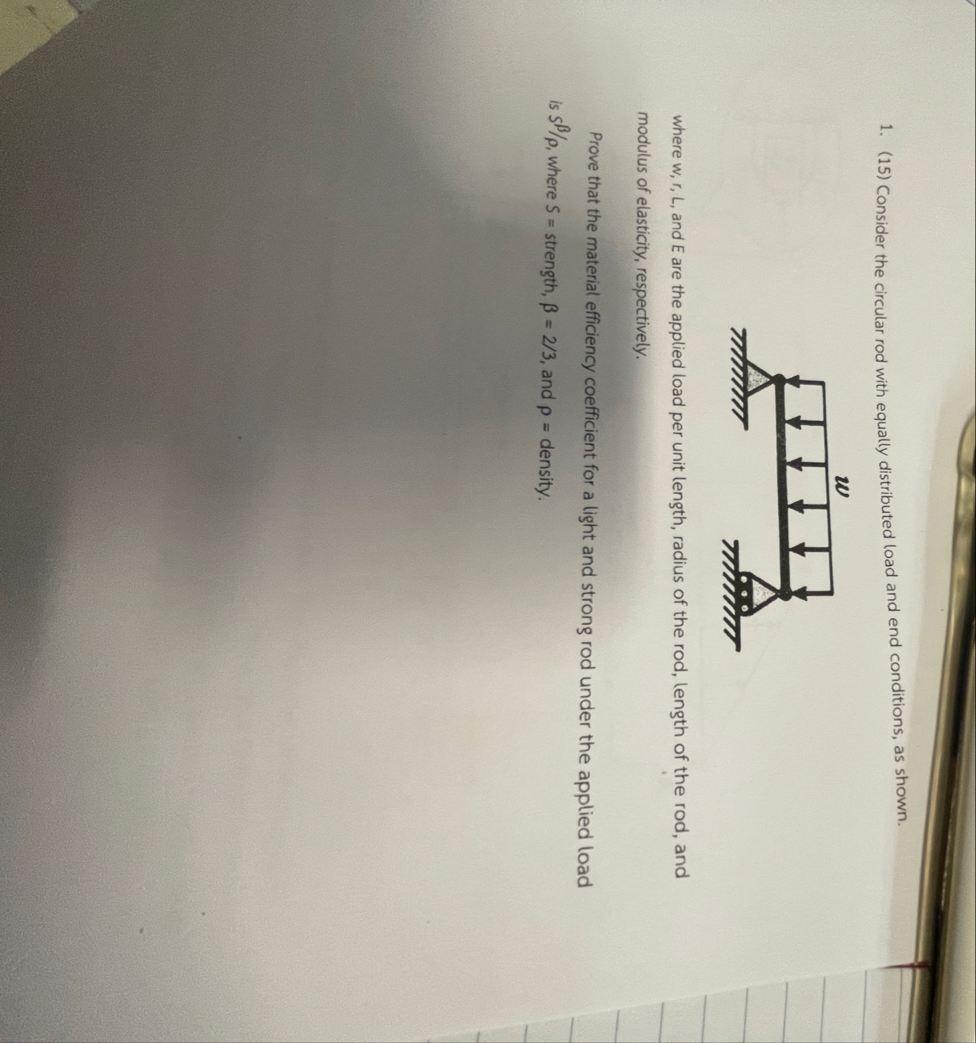 Solved (15) ﻿Consider the circular rod with equally | Chegg.com