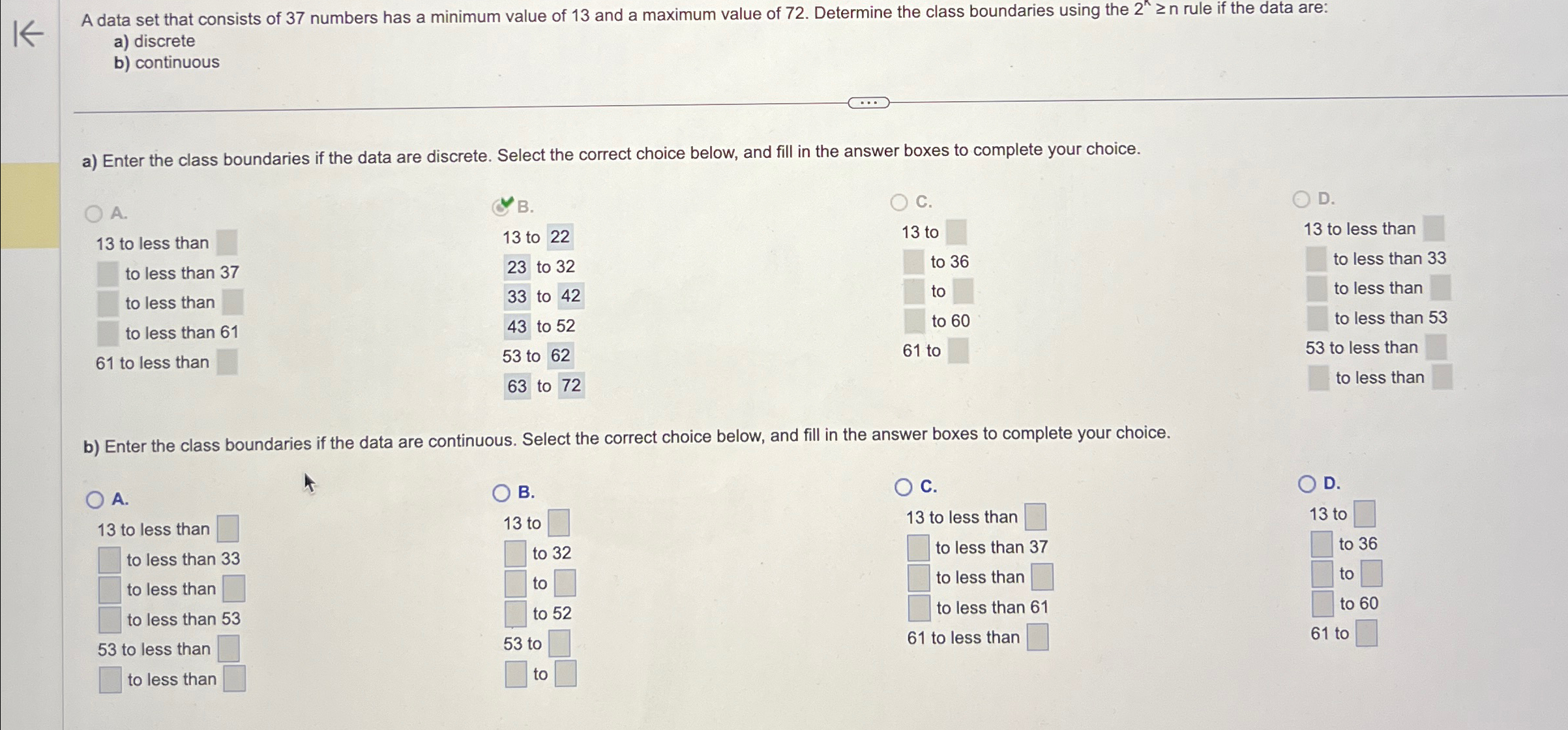 Solved PLEASE DO PART B !! ﻿thanks! data set that consists | Chegg.com