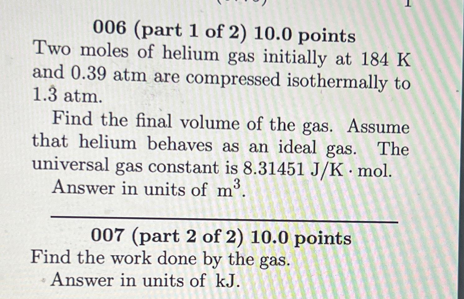 Solved Help with these two pls! 006 (part 1 ﻿of 2) 10.0 | Chegg.com