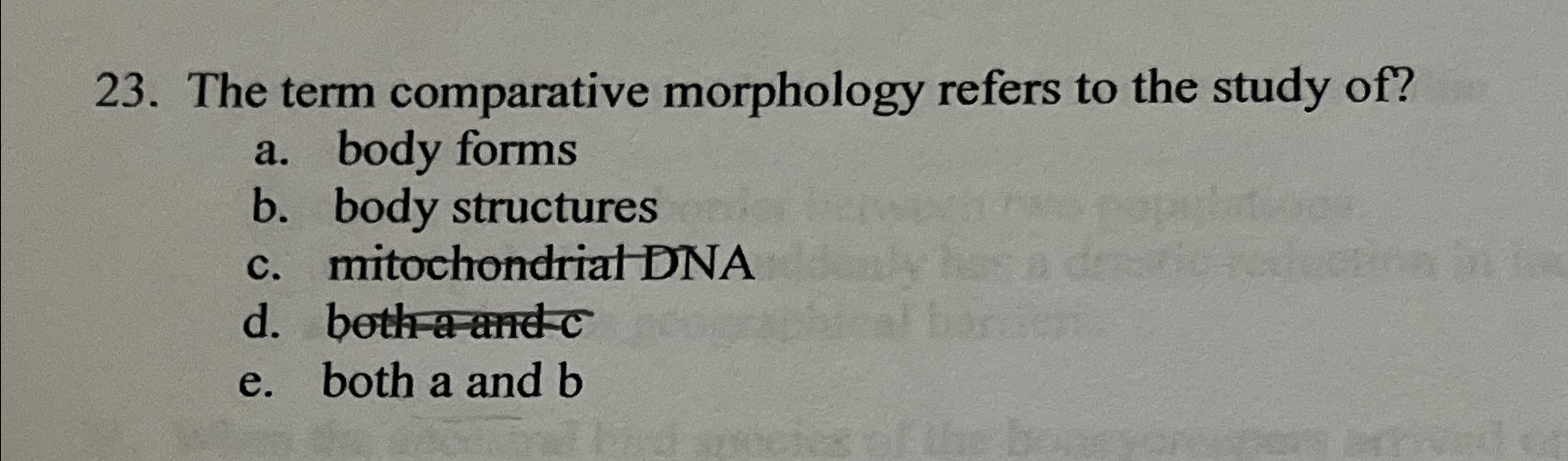 Solved The term comparative morphology refers to the study | Chegg.com