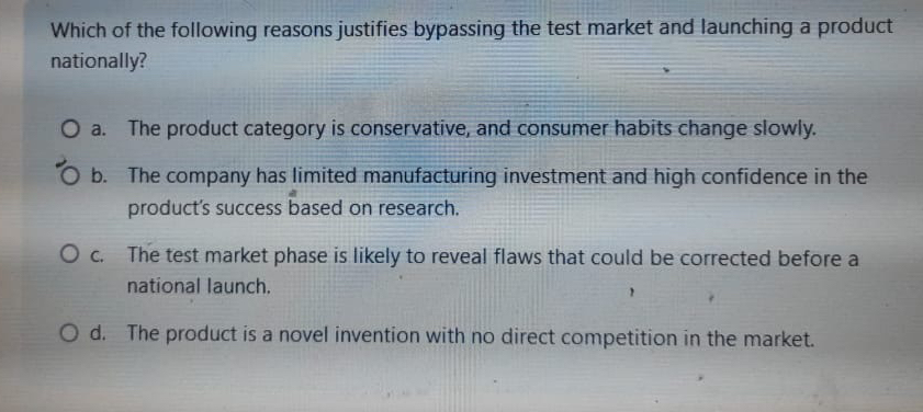 Solved Which of the following reasons justifies bypassing | Chegg.com