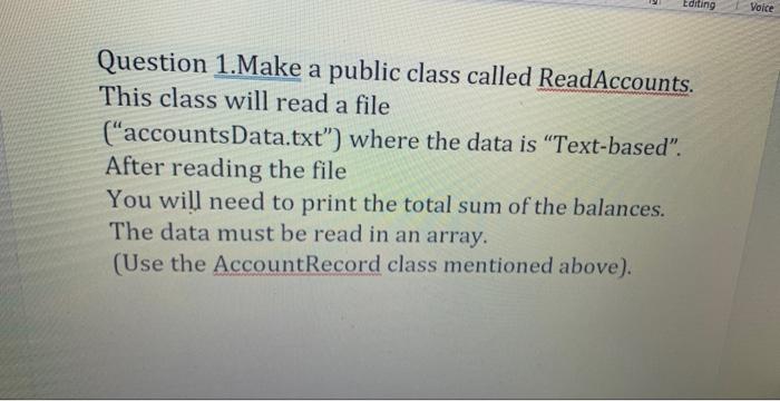 Solved Java ProgrammingClass to be used in questions 1 and 2 | Chegg.com