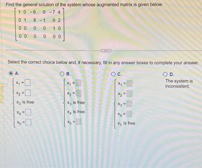 Solved Find the general solution of the system whose | Chegg.com