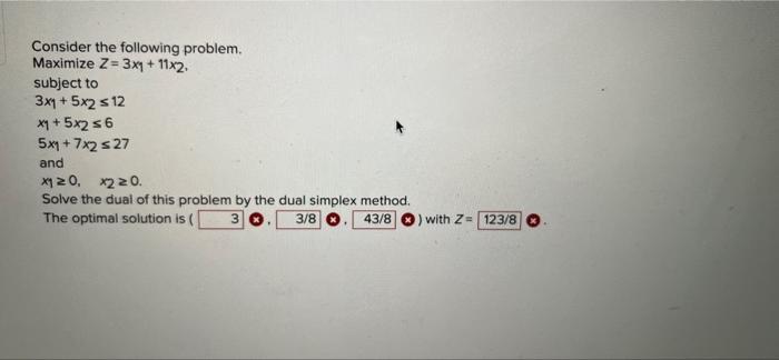 Solved Consider the following problem. Maximize Z= 3x1 + | Chegg.com