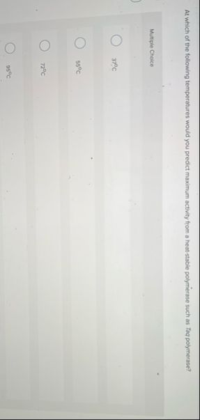 Solved At which of the following temperatures would you | Chegg.com