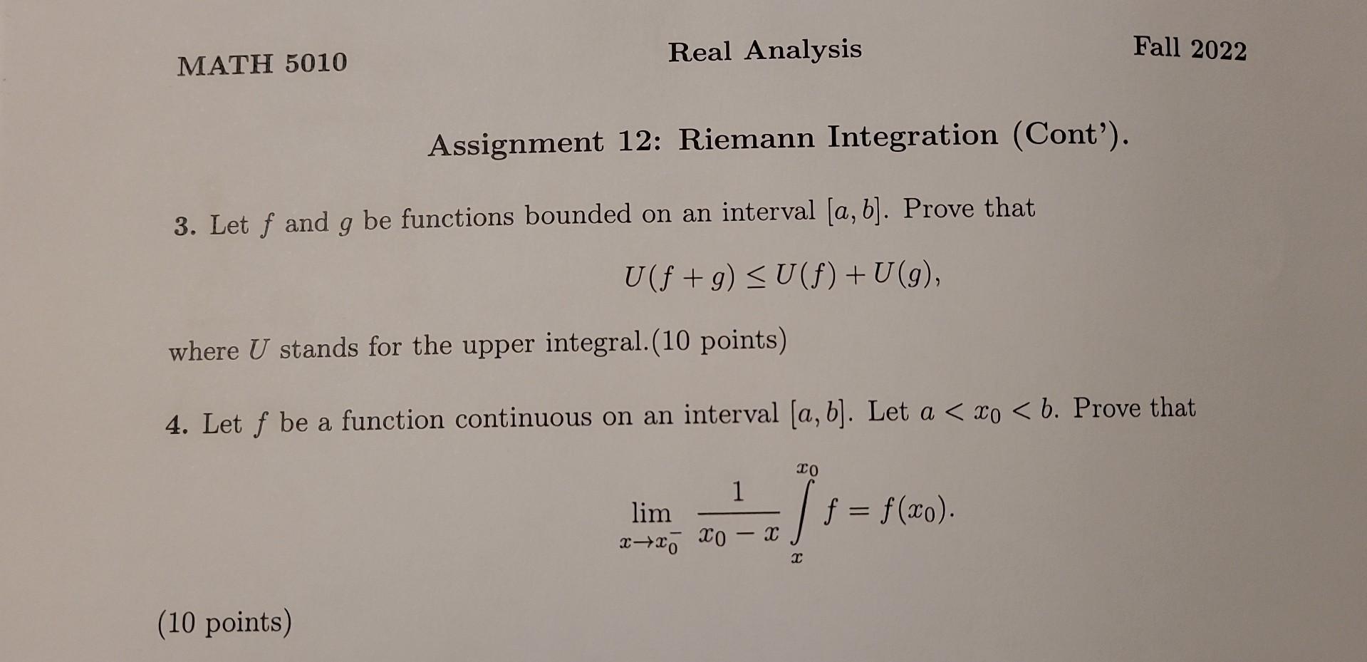 Solved 3. Let f and g be functions bounded on an interval | Chegg.com