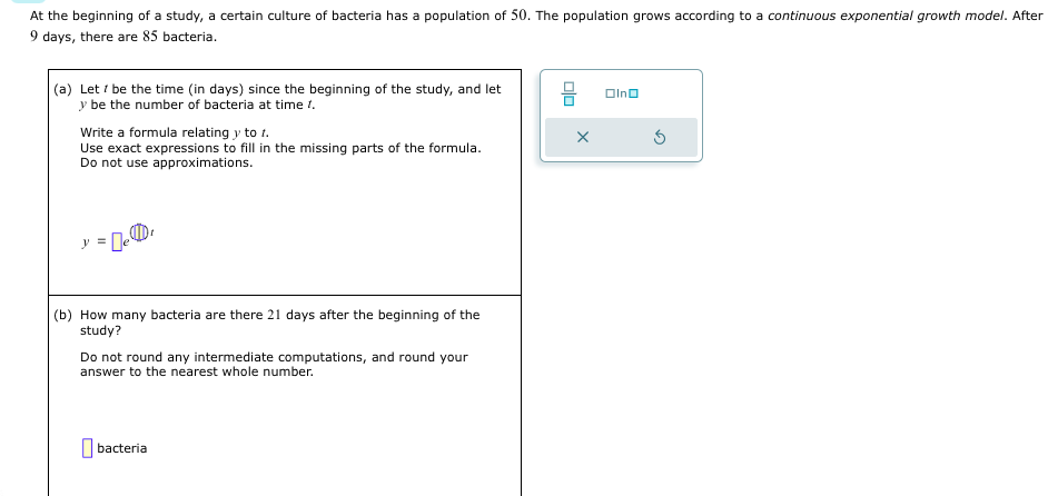 Solved At the beginning of a study, a certain culture of | Chegg.com