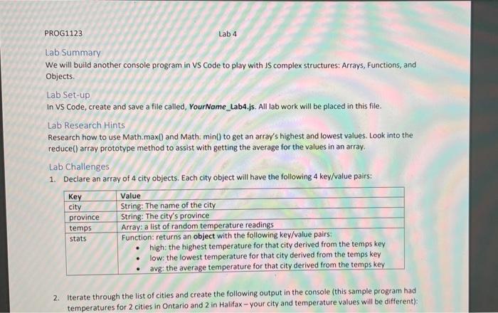 Solved PROG1123 Lab 4 Lab Summary We will build another | Chegg.com