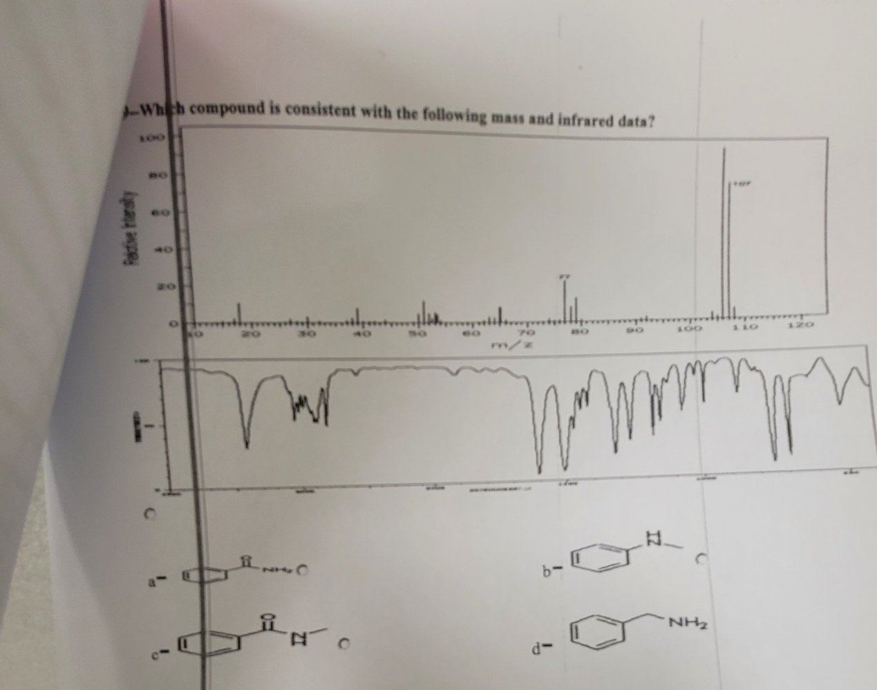 Solved Which compound is consistent with the following mass | Chegg.com