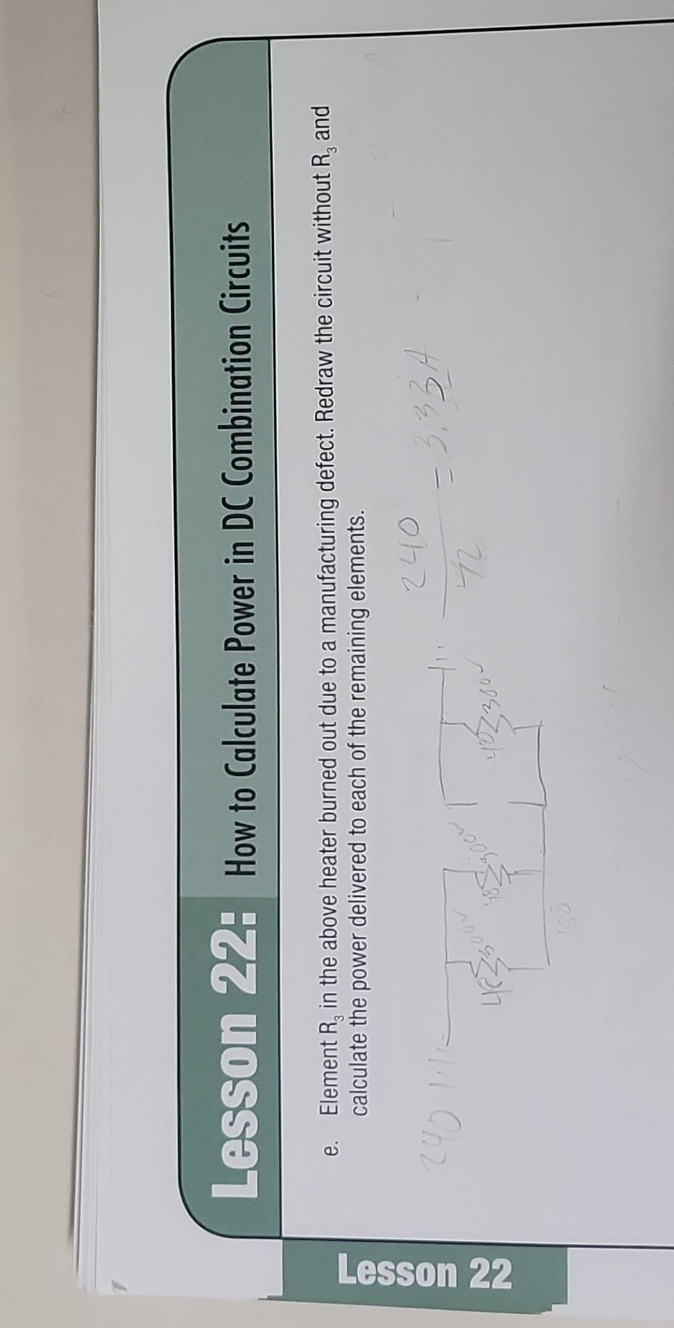 Solved e. Element R3 in the above heater burned out due to a | Chegg.com
