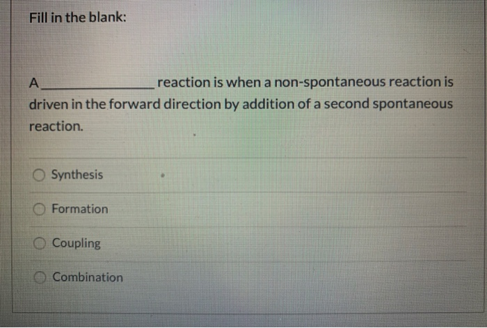 Solved Fill the blank:A----- reaction is when a non- | Chegg.com