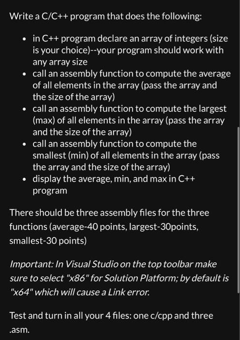 Solved Modify project 4 such that the array is of floating | Chegg.com