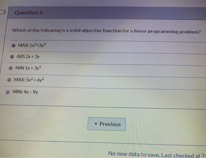 Solved Question 5 Which Of The Following Is A Valid