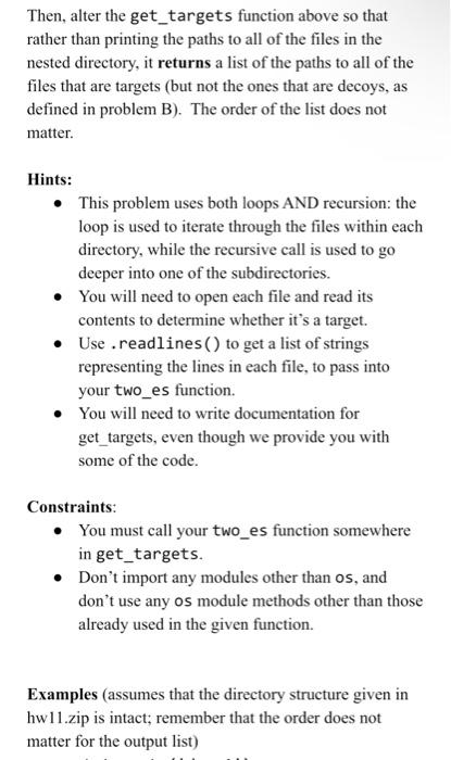 Solved The following code, given to you in the hw11.py | Chegg.com