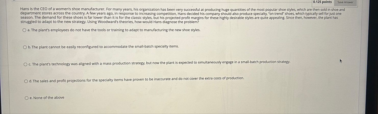 Solved struggled to adapt to the new strategy. Using | Chegg.com