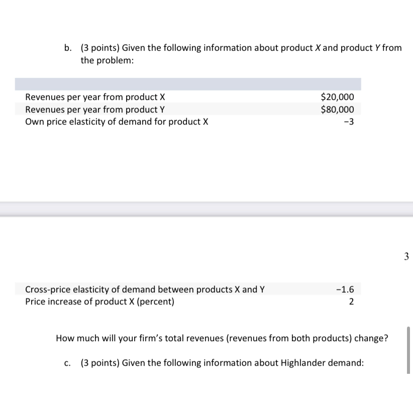 Solved b. ( 3 ﻿points) ﻿Given the following information | Chegg.com