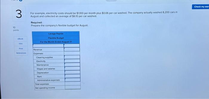 Solved Exercise 9 10 Algo Flexible Budget Lo9 1 Lavage 